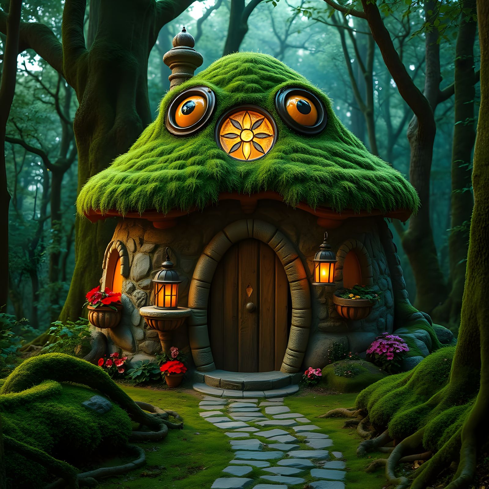 Enchanted Forest Cottage - Whimsical Forest Cottage in a Fan...