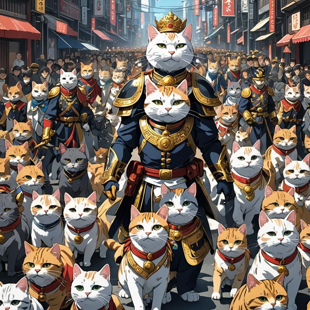 cat emperor parade - AI Generated Artwork - NightCafe Creator