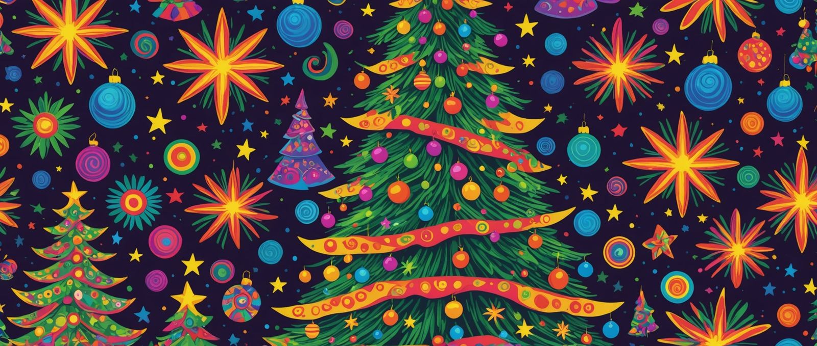 Psychedelic Christmas tree - AI Generated Artwork - NightCafe Creator