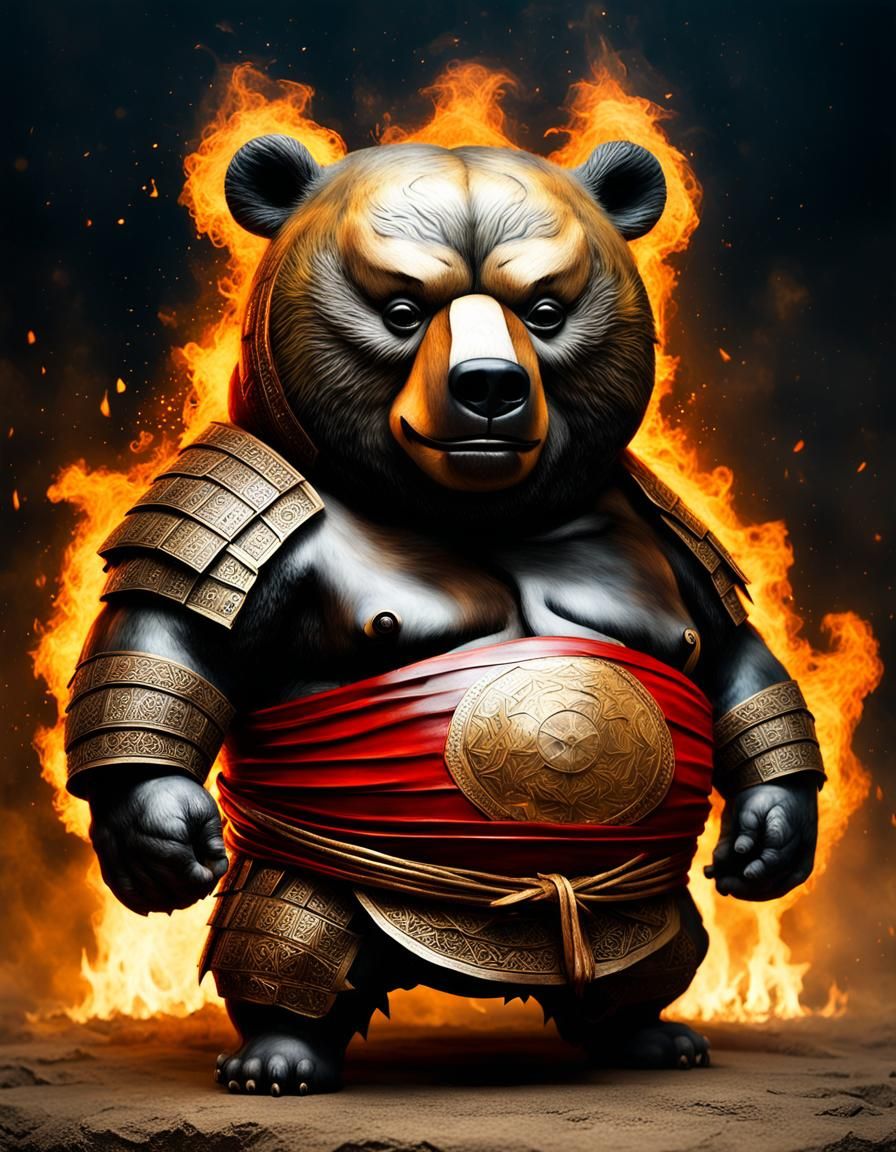 "Fire Sumo Kungfu Samurai Obese Bear": photograph by Stephen Gammell ...