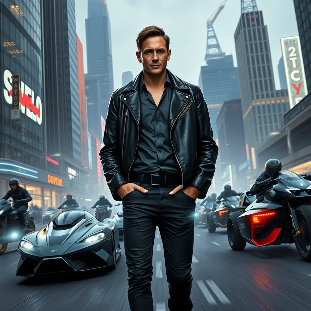 CAR - Gritty Futuristic Gang Leader Confronts Rivals in a Dy...