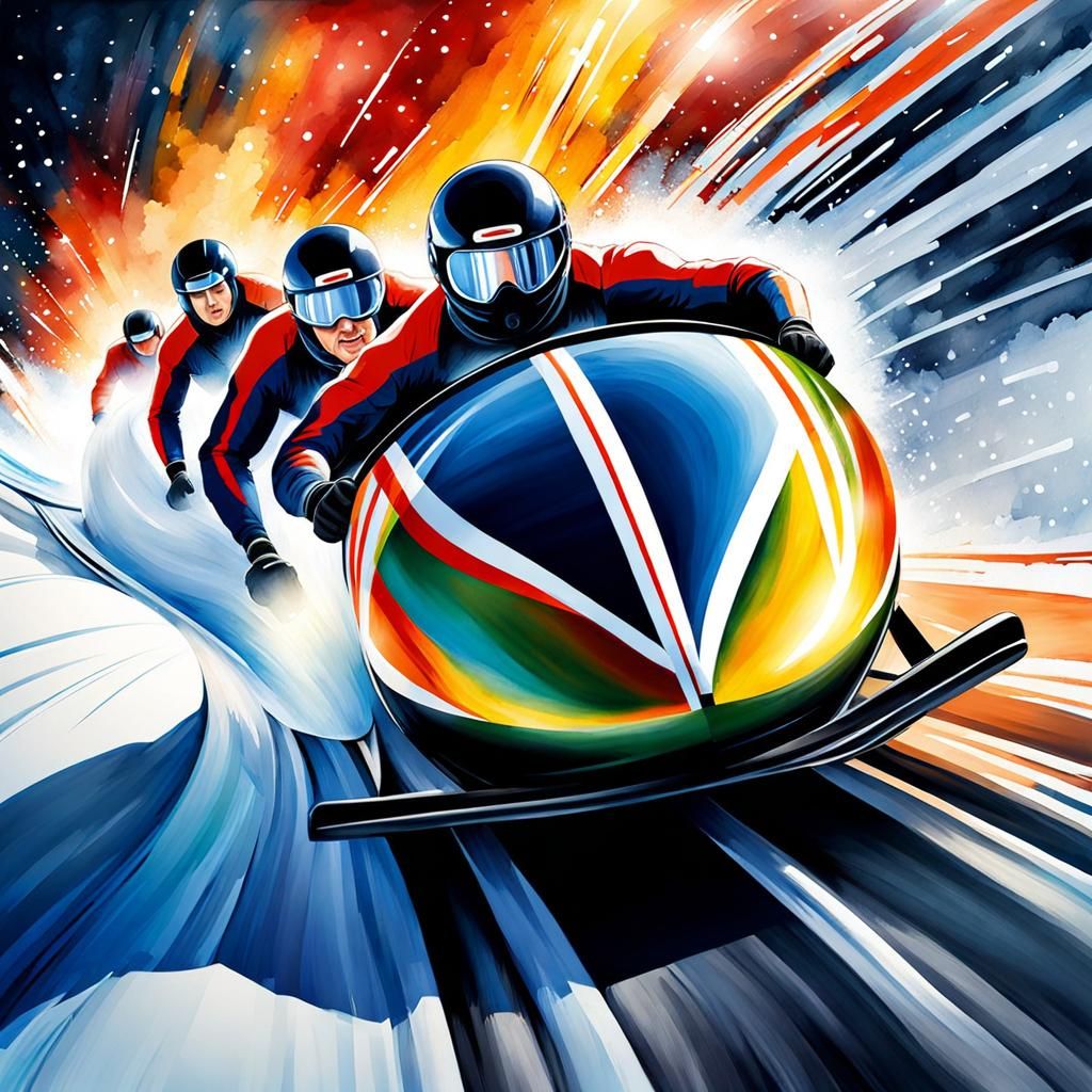 Bobsleigh run - AI Generated Artwork - NightCafe Creator