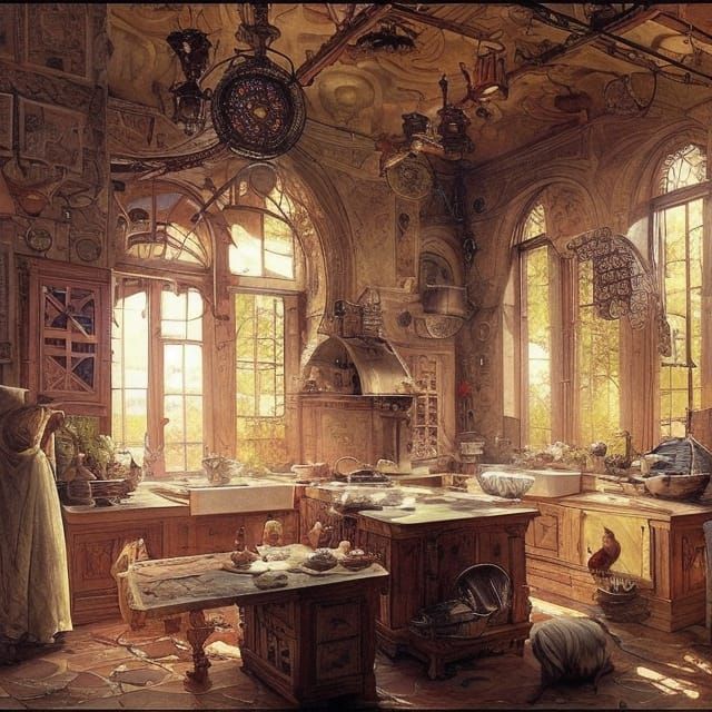 The kitchen - AI Generated Artwork - NightCafe Creator