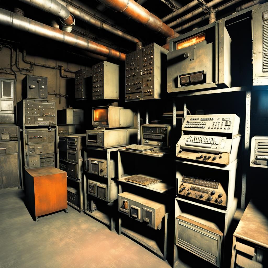 Old abandoned storage room full of equipment - AI Generated Artwork ...