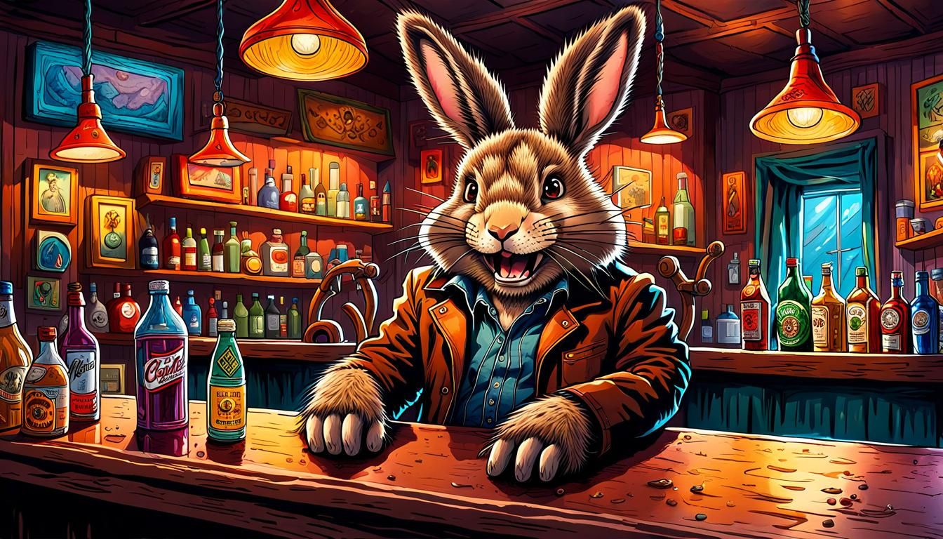 Over Caffeinated Bunny - AI Generated Artwork - NightCafe Creator
