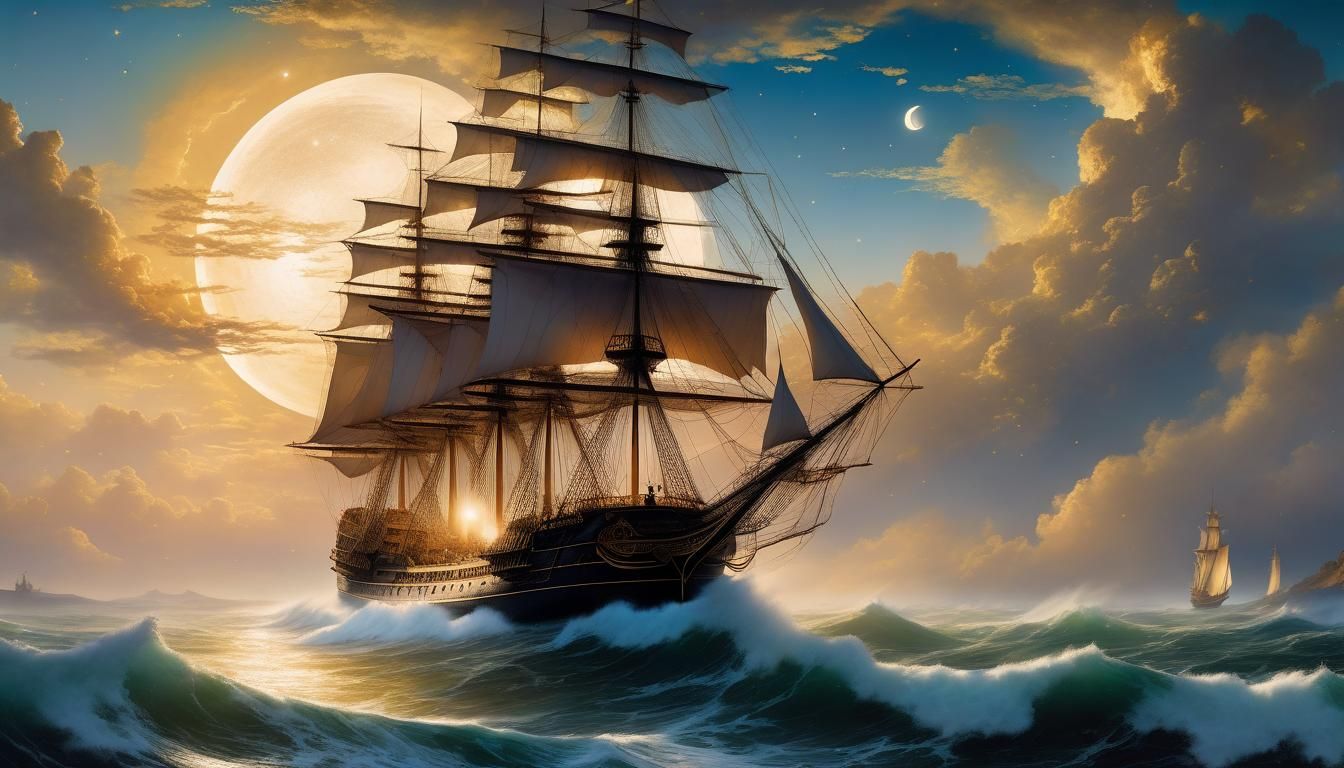 (A dreamy beautiful ethereal digital illustration of the classic_poem ...