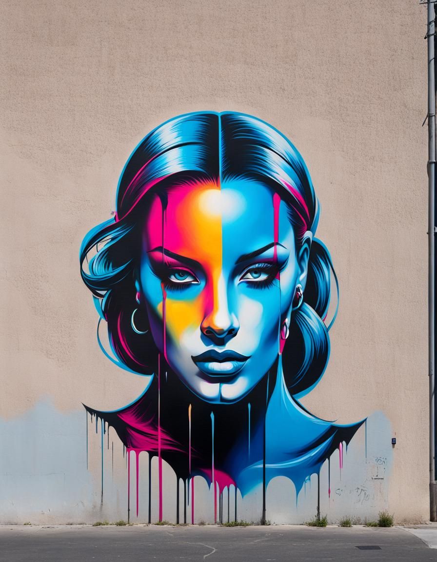 Graffiti pretty lady - AI Generated Artwork - NightCafe Creator