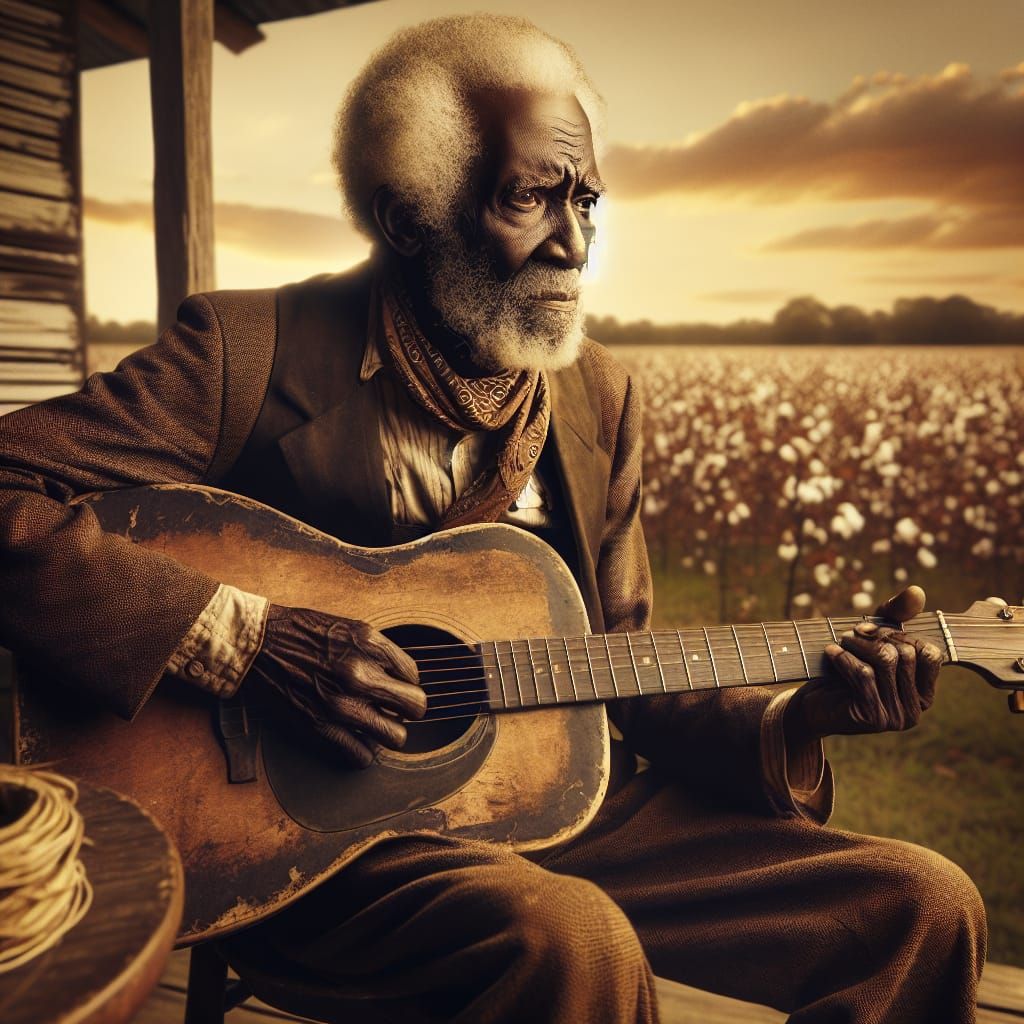 Melodies of a Hard Life - Soulful Blues Musician in the Cott...
