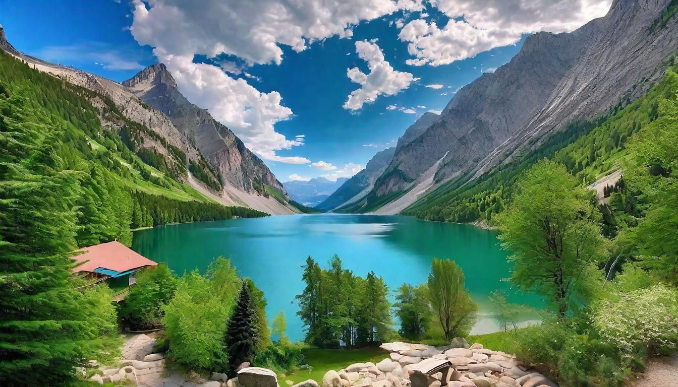 "Most beautiful lake view in the world!" - AI Generated Artwork ...