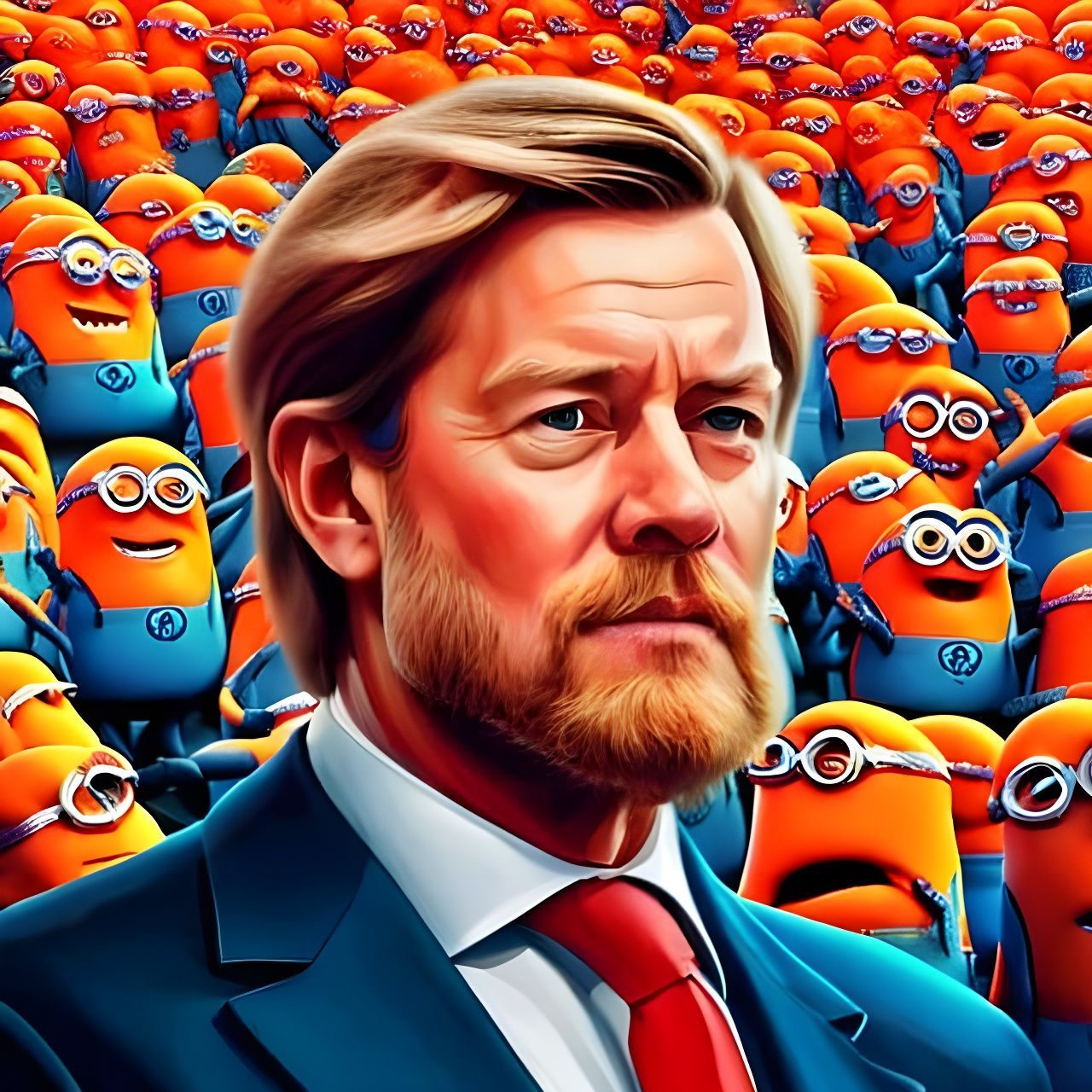 King Willem Alexander and his minions - AI Generated Artwork ...