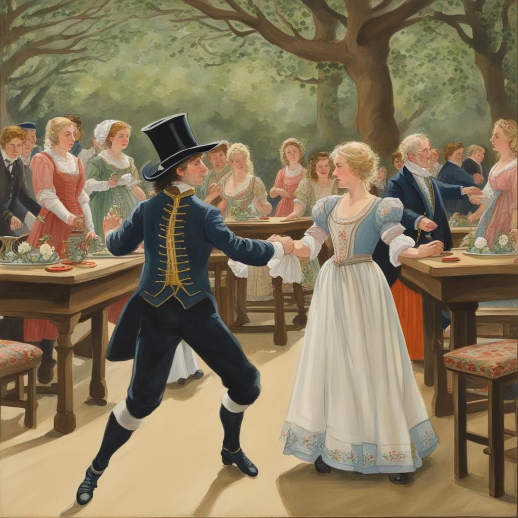 Master Everard Took and Miss Melilot Brandybuck got on a table and with ...