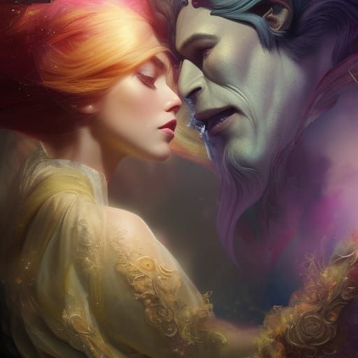beauty and the beast soft lighting fantasy 4k digital masterpiece by ...