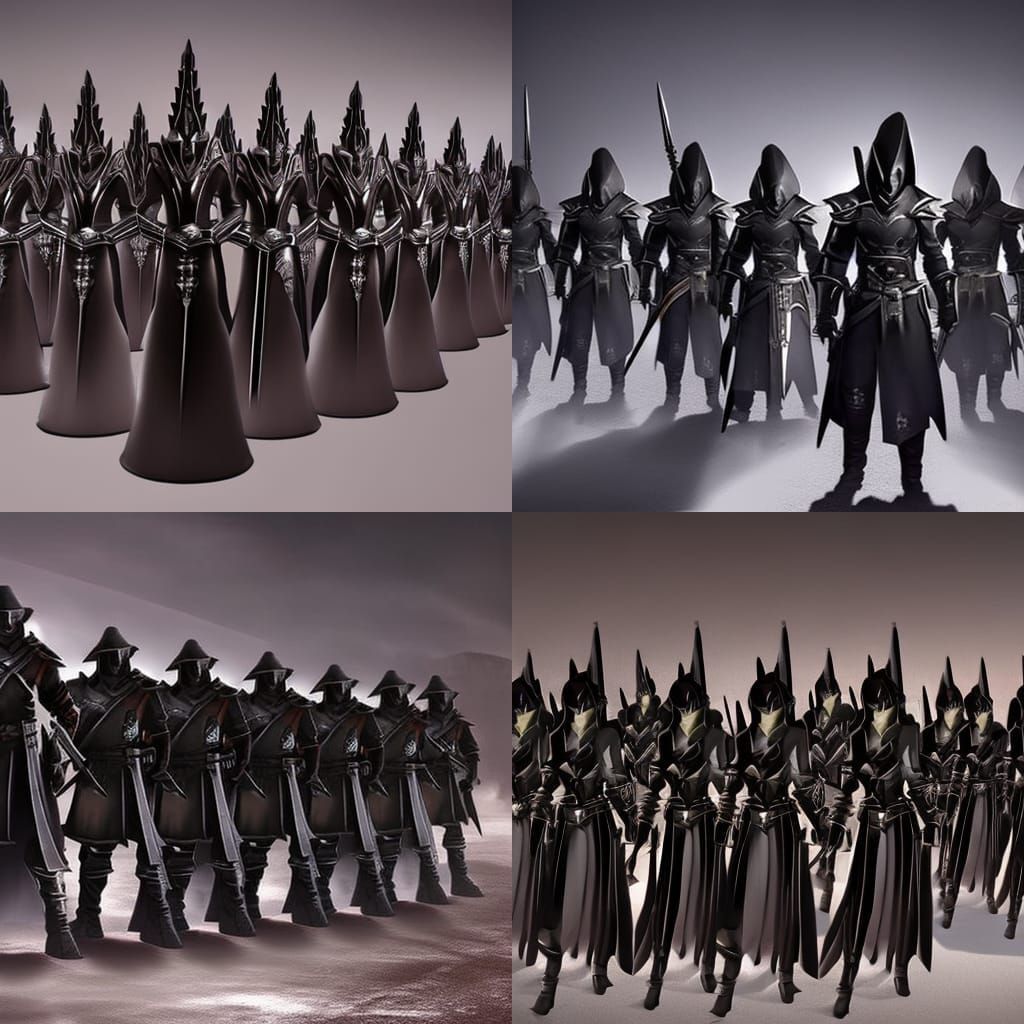 SHADOW ASSASSIN ARMY - AI Generated Artwork - NightCafe Creator