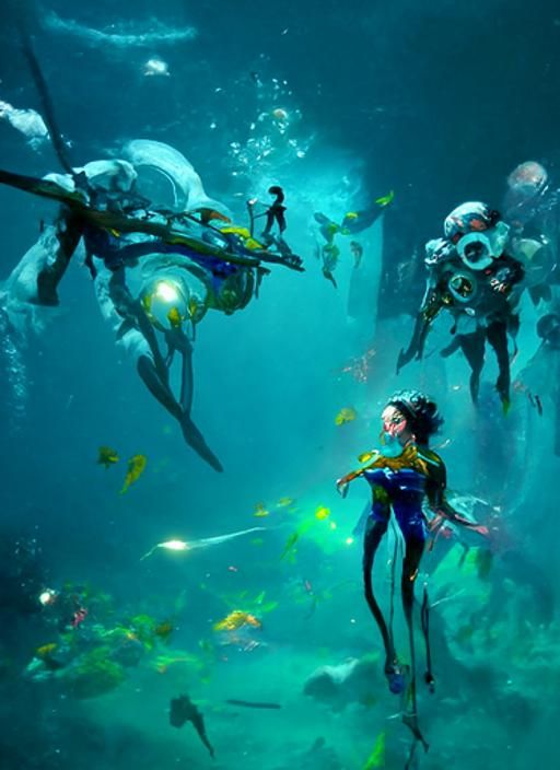 Beautiful Sci-fi Fantasy under water world by Alayna Danner Dang My ...
