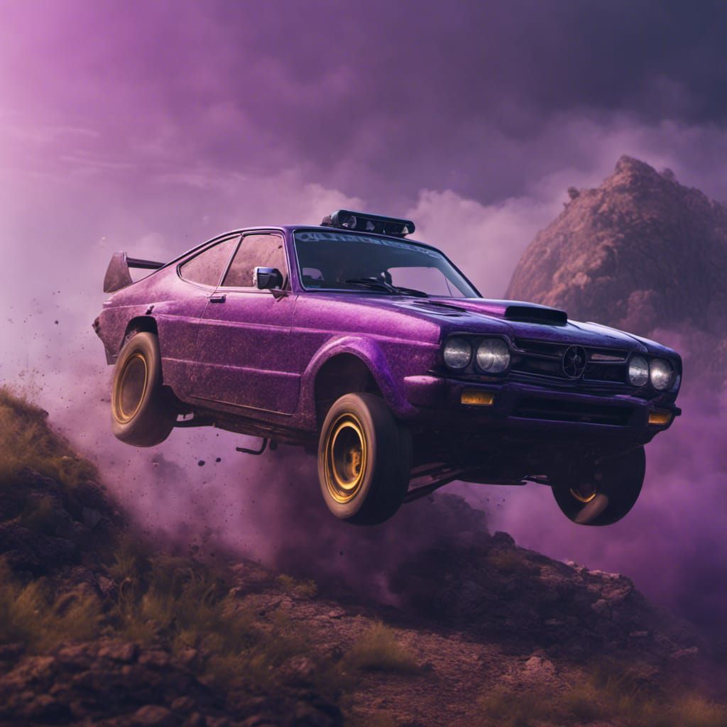 Purple Rally Car - AI Generated Artwork - NightCafe Creator