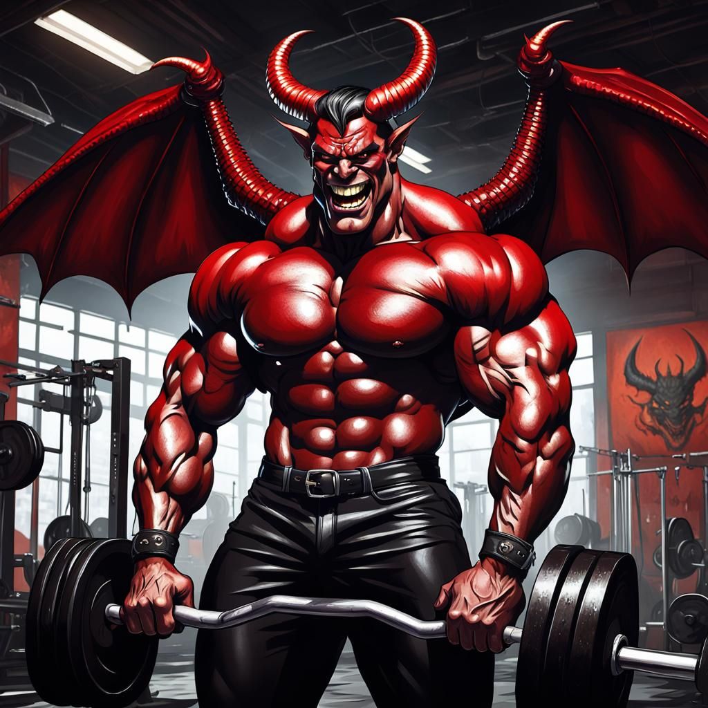 Gym Devil - AI Generated Artwork - NightCafe Creator