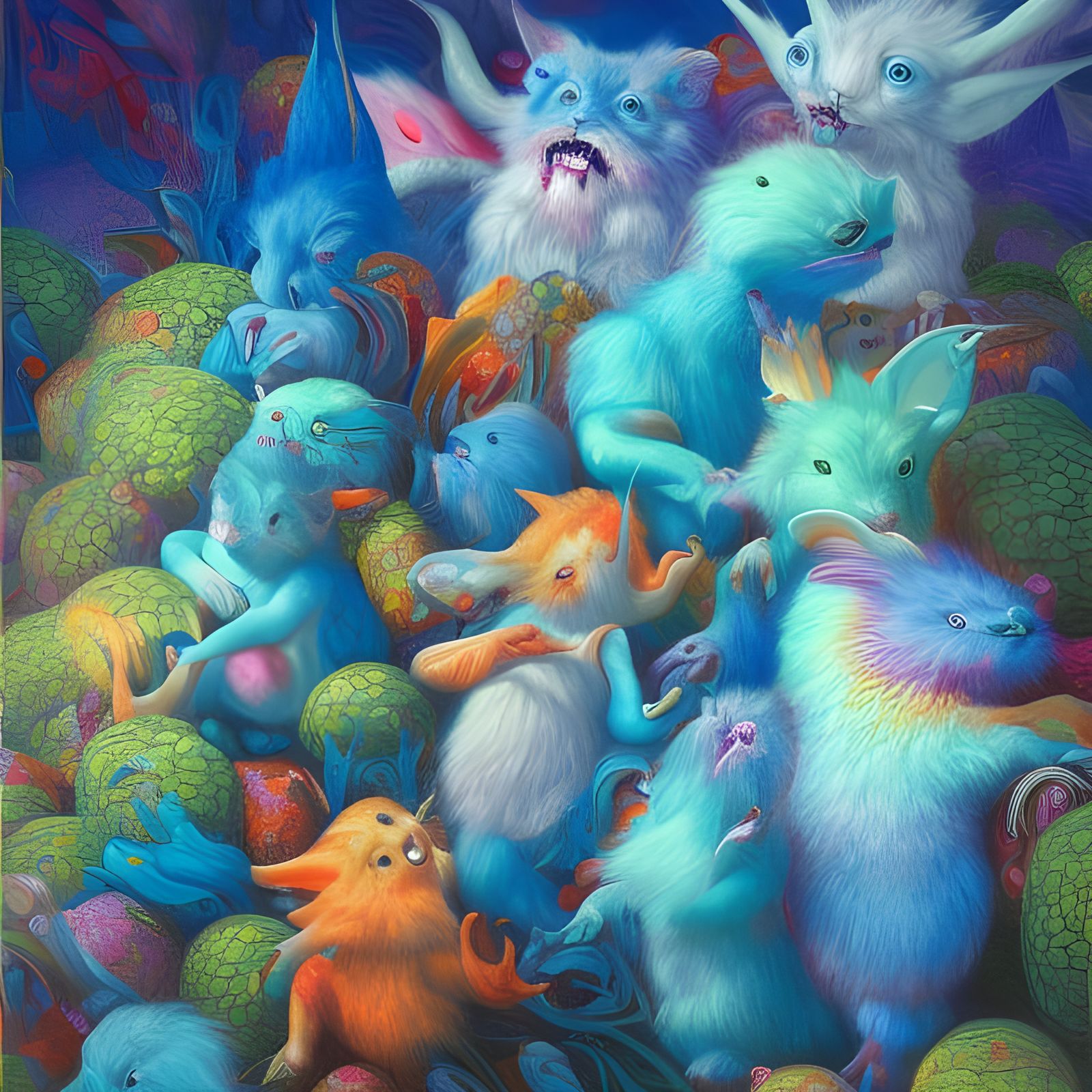 Chaotic Fantasy Creatures Pandemonium - AI Generated Artwork ...