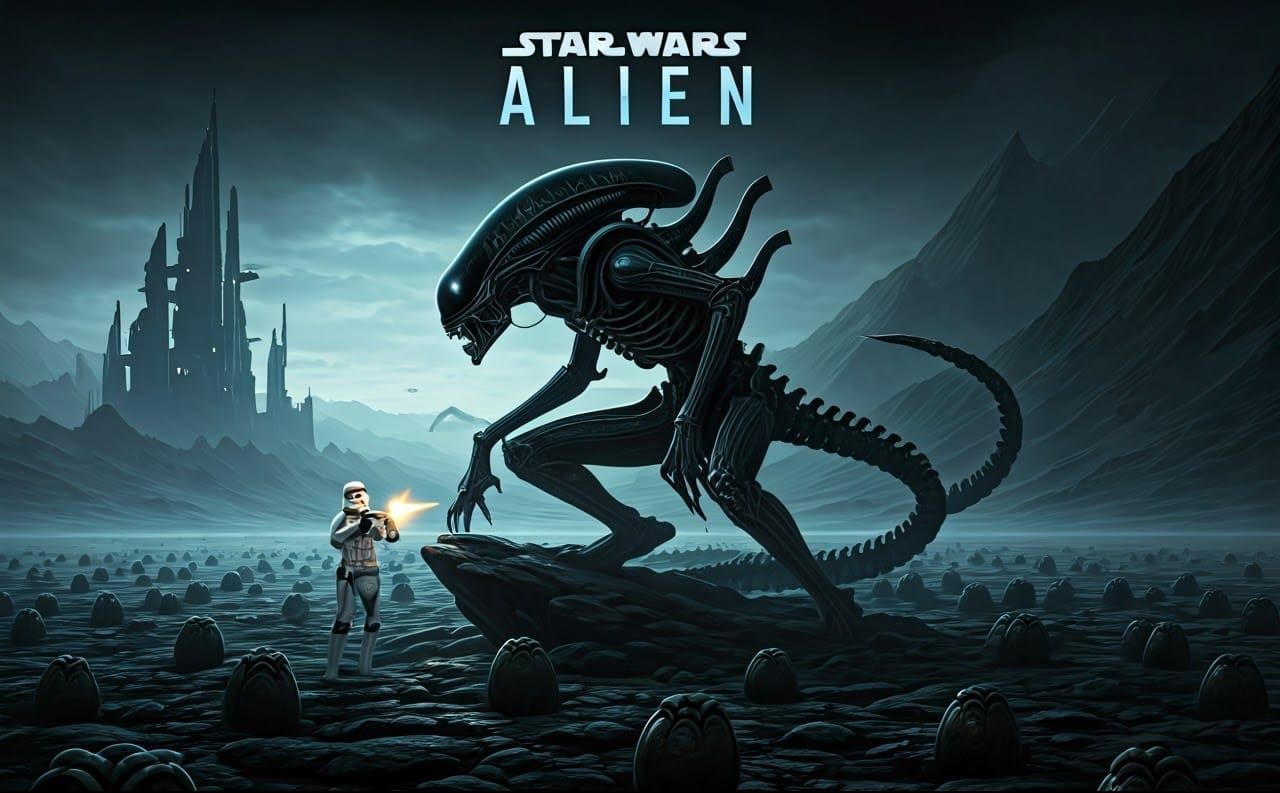 Movie poster for “Star Wars vs Alien” - 2025