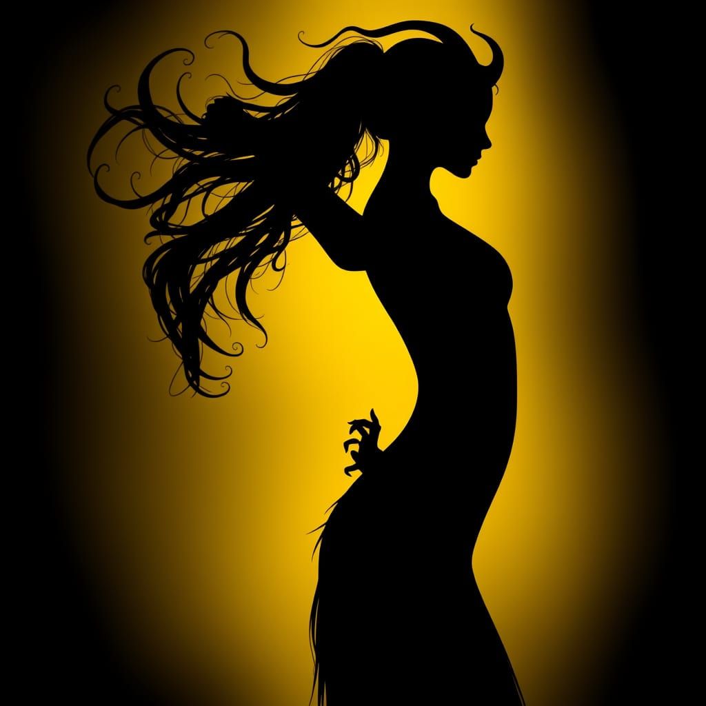 Elven Dancer in Dark Allure - AI Art