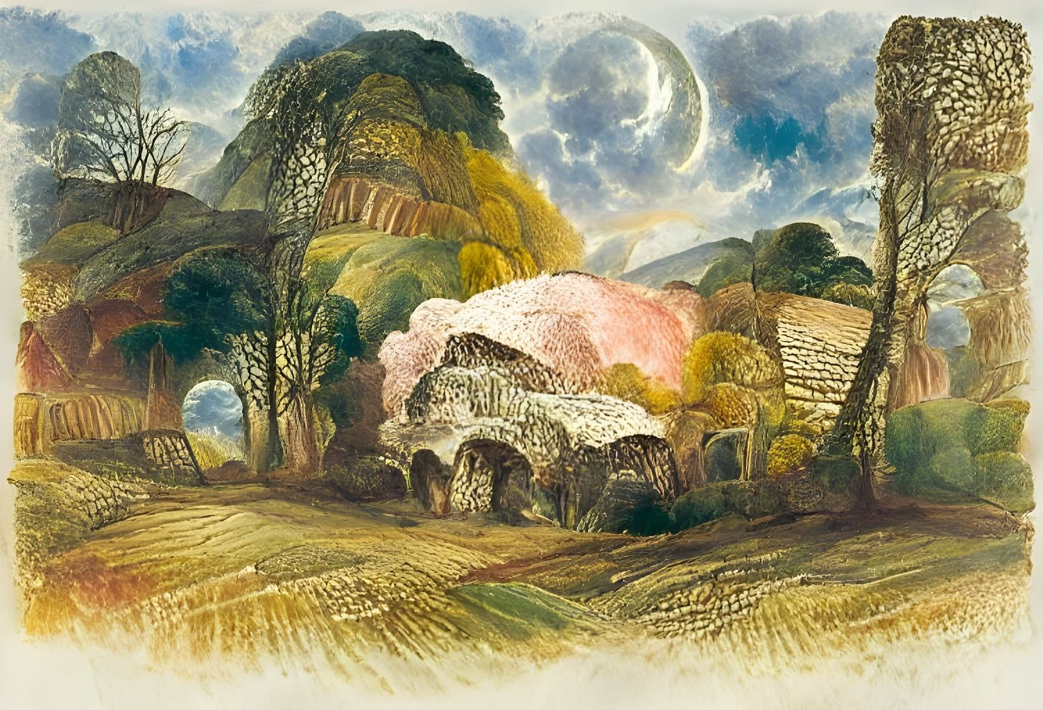 Landscape with a Barn III - AI Generated Artwork - NightCafe Creator