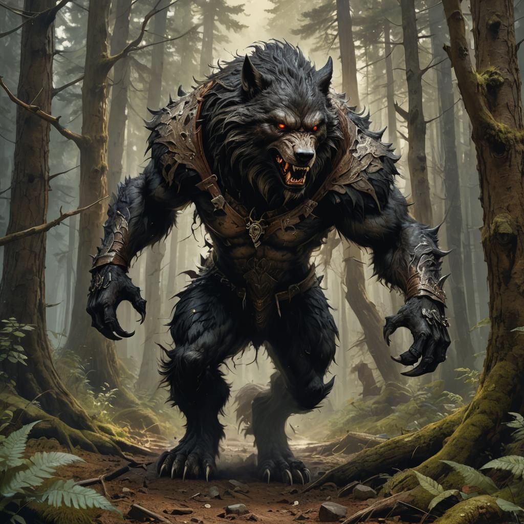 Werewolf Forest - AI Generated Artwork - NightCafe Creator