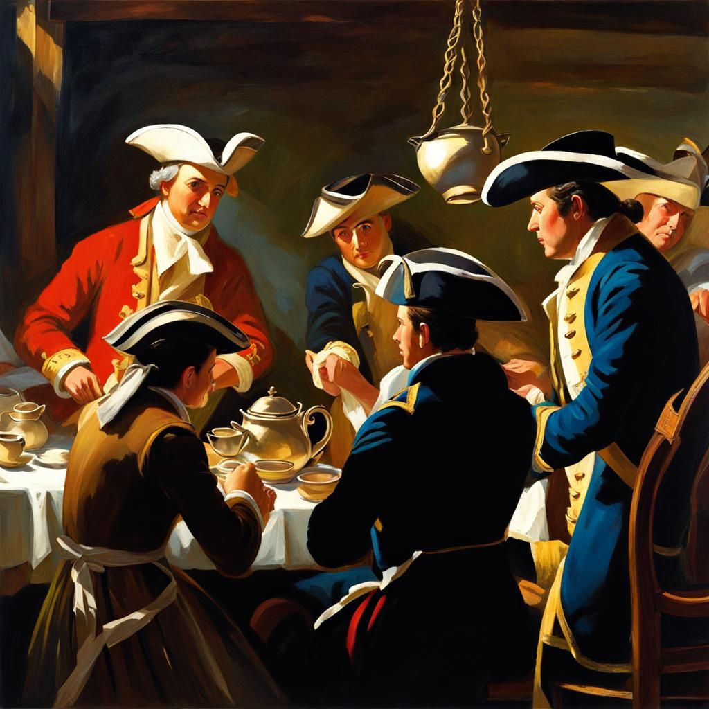 Boston Tea Party - AI Generated Artwork - NightCafe Creator