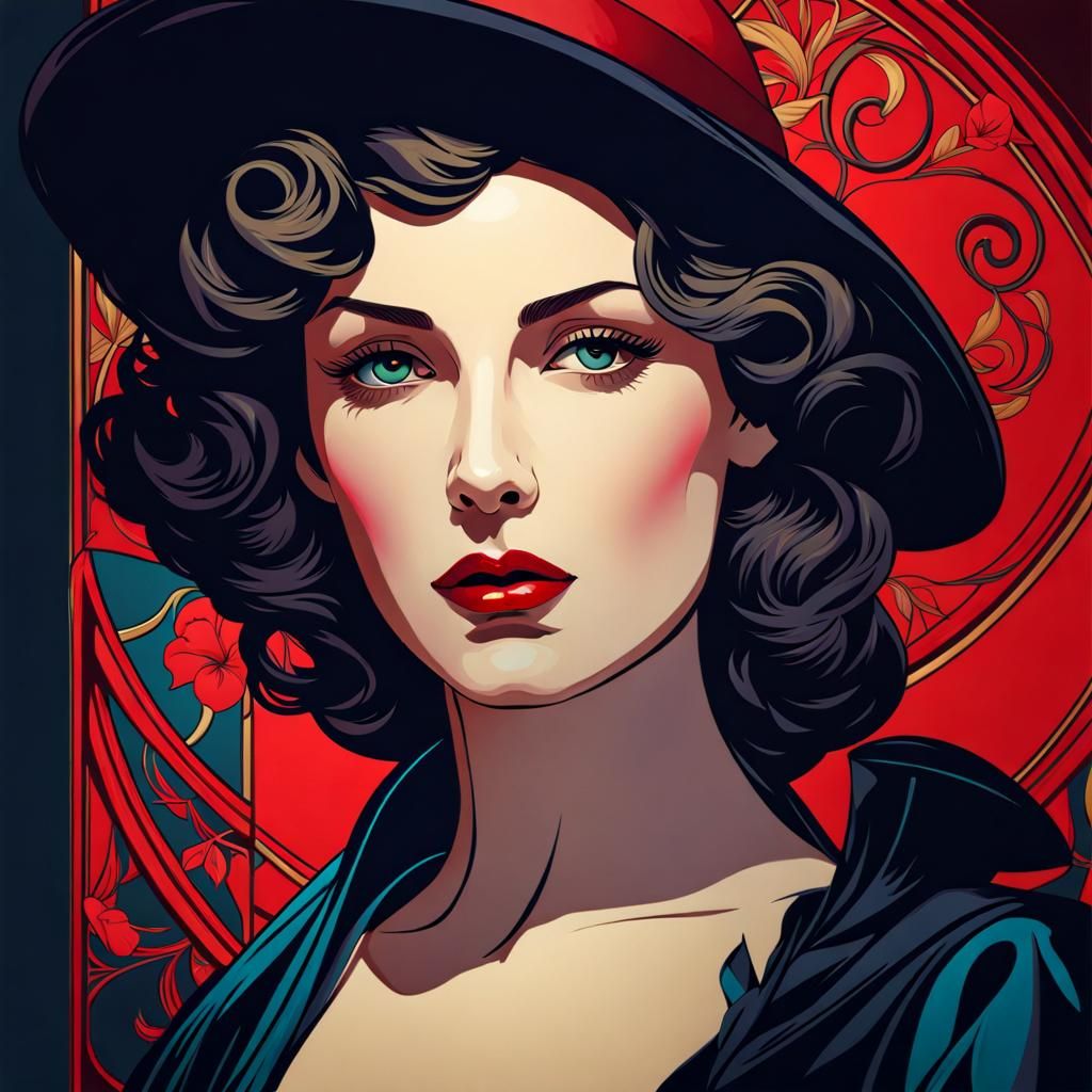 Scarlet Noir - AI Generated Artwork - NightCafe Creator