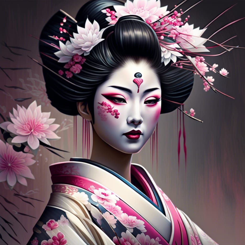 Graceful Geisha - AI Generated Artwork - NightCafe Creator