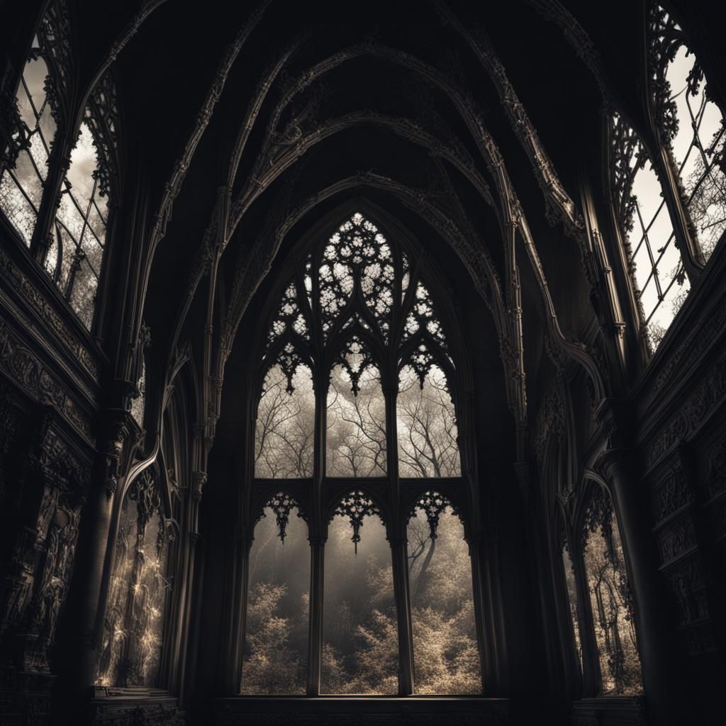 gothic double exposure - AI Generated Artwork - NightCafe Creator