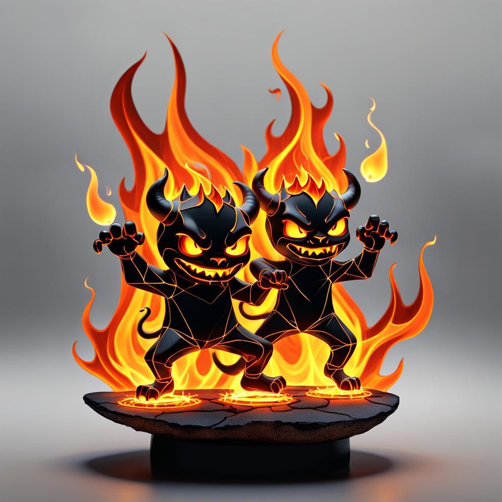 Little fire devils - AI Generated Artwork - NightCafe Creator