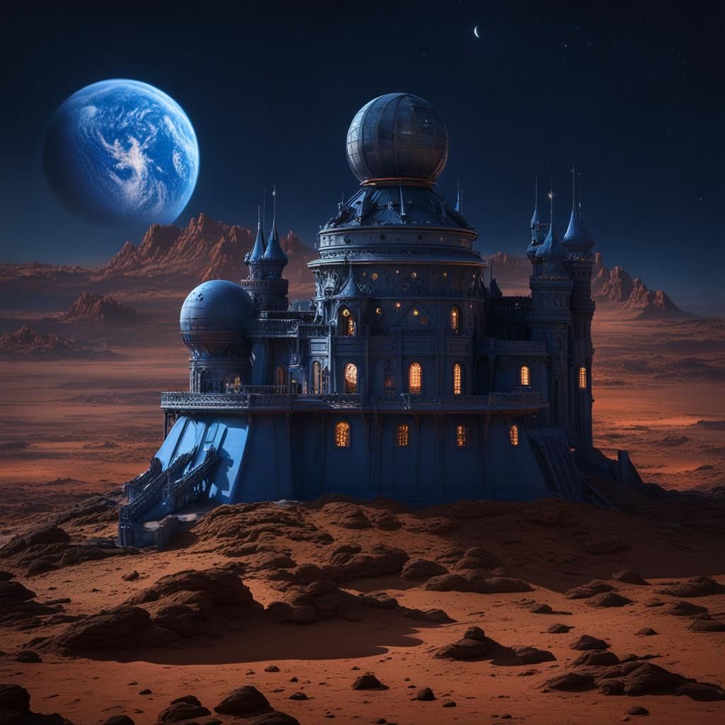 Mars Home - AI Generated Artwork - NightCafe Creator
