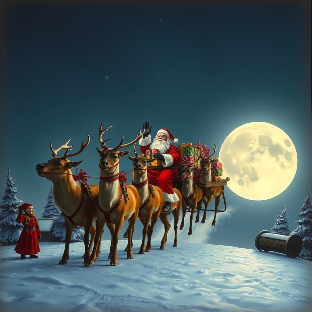 Santa is ready for his global trip.