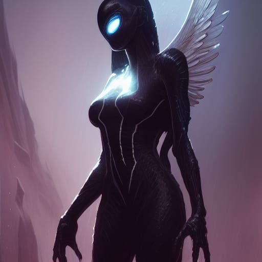 angelic female symbiote - AI Generated Artwork - NightCafe Creator