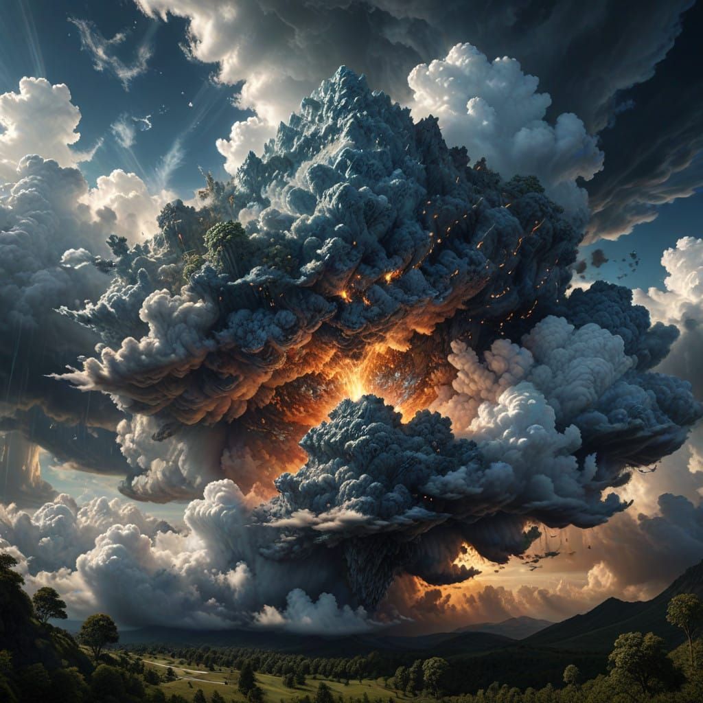 The perfect mathematical patterns of Fractals in cloud formations