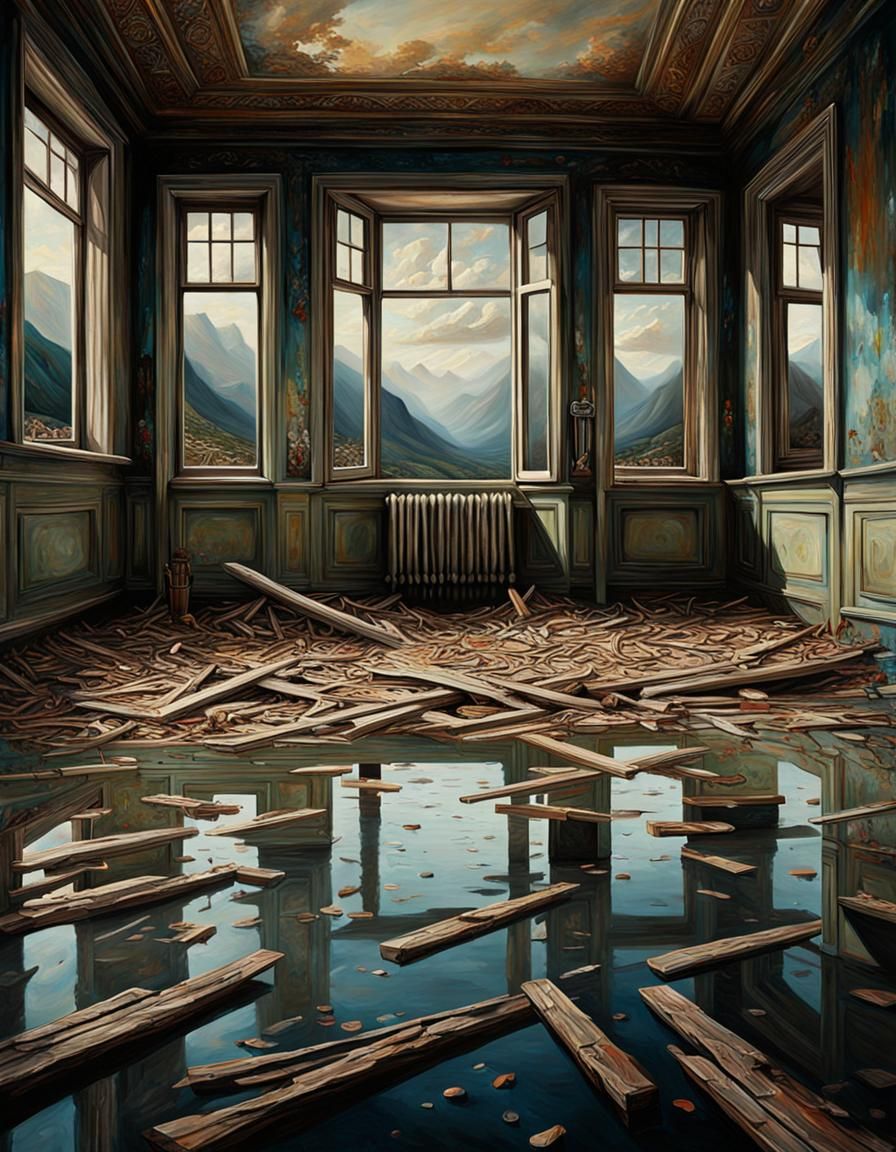 expressionist painting of emptiness and absurdity vs. reality and ...