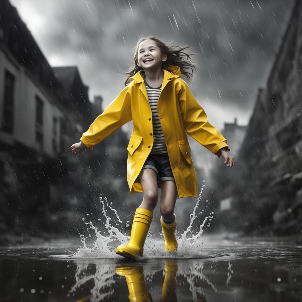 Girl in the Rain - AI Generated Artwork - NightCafe Creator