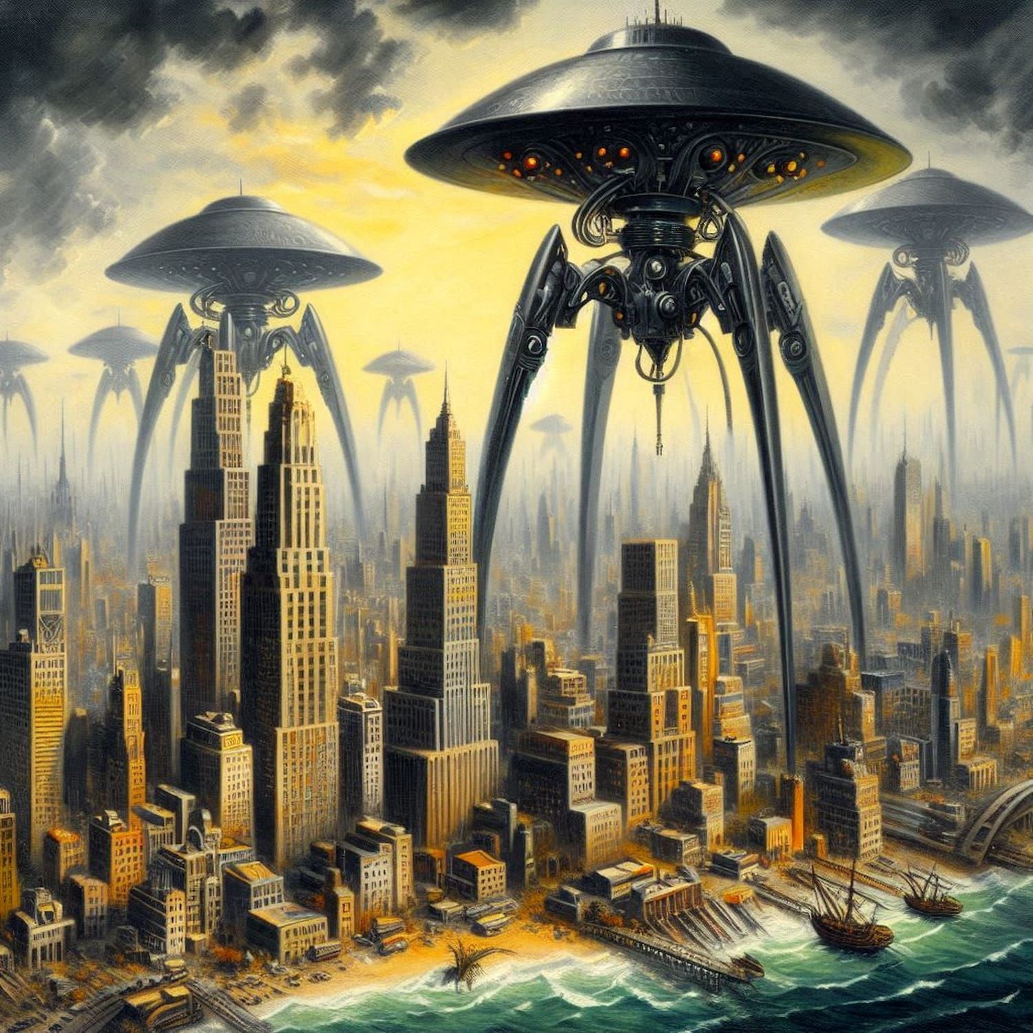 Martian Invasion 1935 - AI Generated Artwork - NightCafe Creator