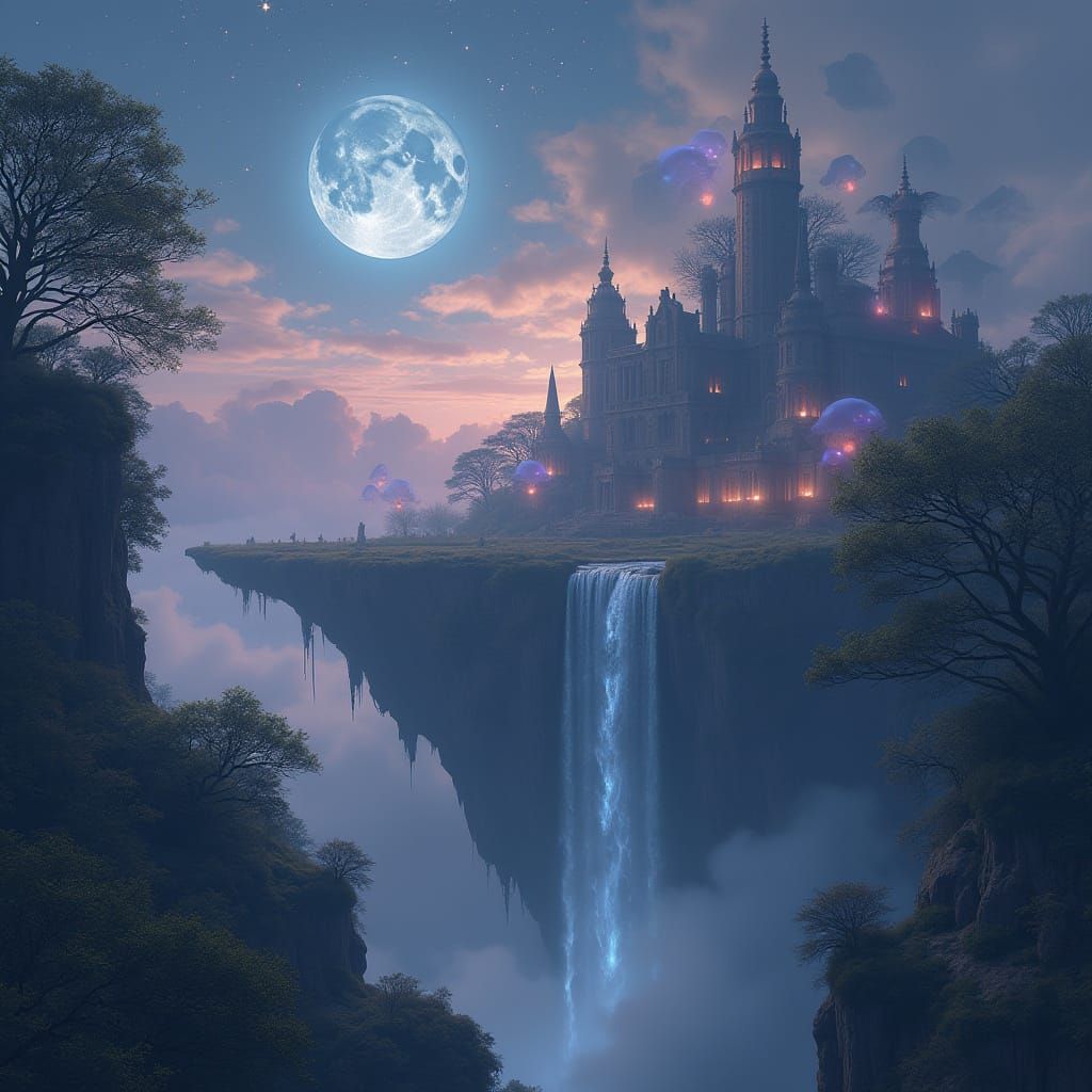 Ethereal Floating Ruins in a Celestial Dreamscape - AI Art