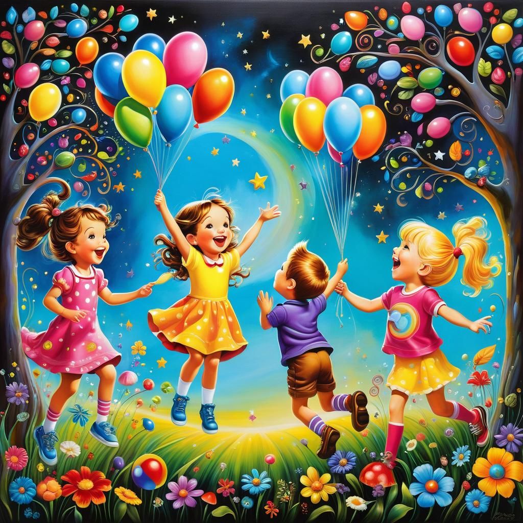"Balloon Lessons" - AI Generated Artwork - NightCafe Creator
