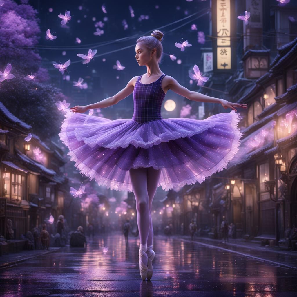 ballerina in purple - AI Generated Artwork - NightCafe Creator