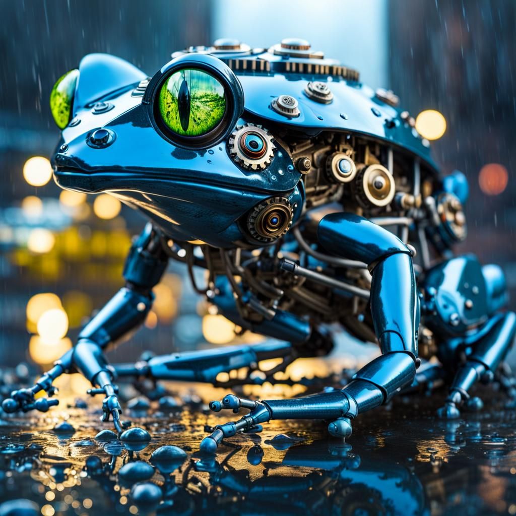 Robo Frog - AI Generated Artwork - NightCafe Creator