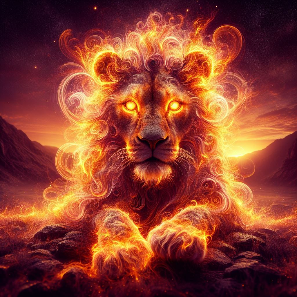 Fire Lioness - AI Generated Artwork - NightCafe Creator