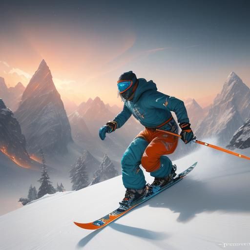 sky Winter Sports 8k resolution concept art by Greg Rutkowski dynamic ...