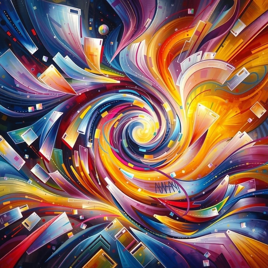 Vibrant Abstract Art in Pollock-Rothko Style with ... - AI Art