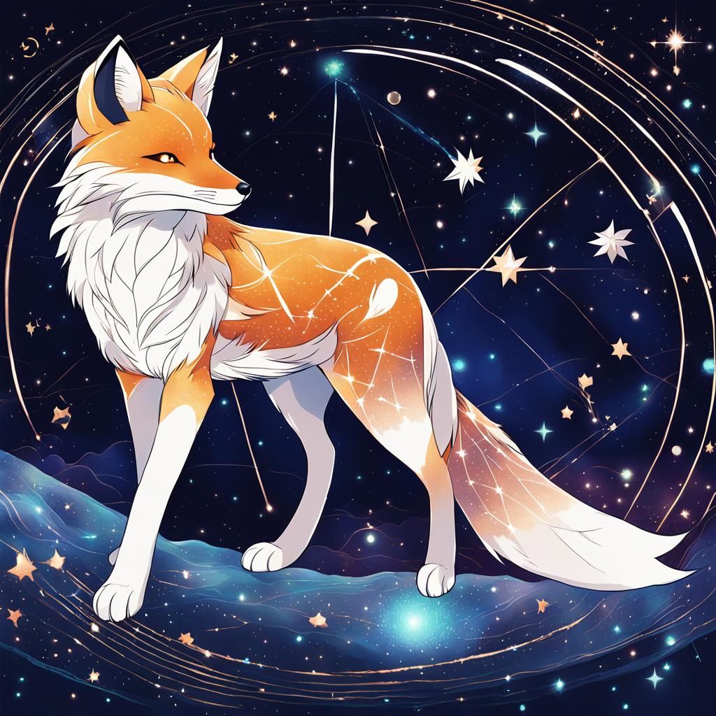 celestial fox - AI Generated Artwork - NightCafe Creator