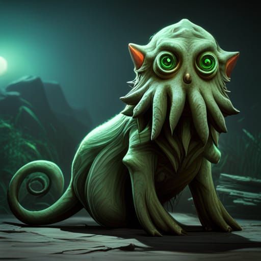 Cthulhu cat - AI Generated Artwork - NightCafe Creator