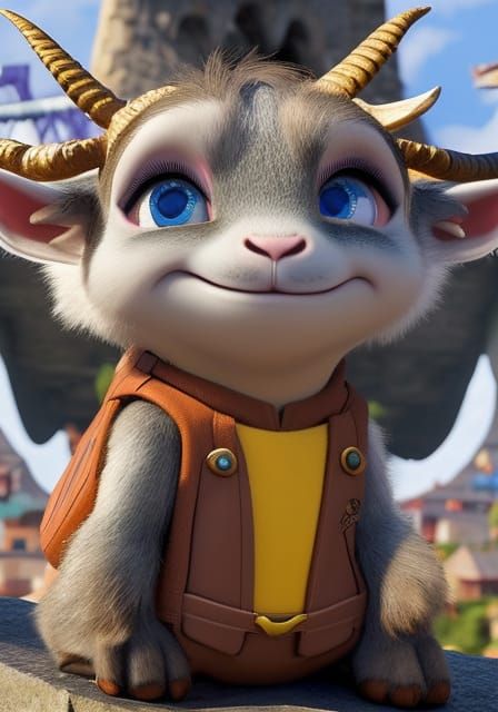 Billy the Mischievous Goat - AI Generated Artwork - NightCafe Creator