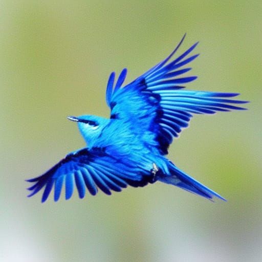 Blue Fire Bird - AI Generated Artwork - NightCafe Creator