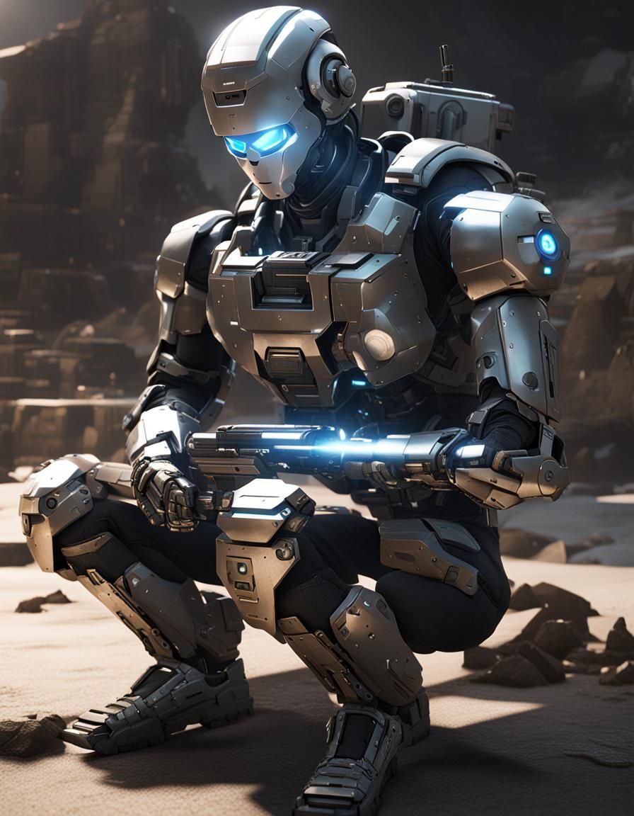 Robot Soldier - AI Generated Artwork - NightCafe Creator