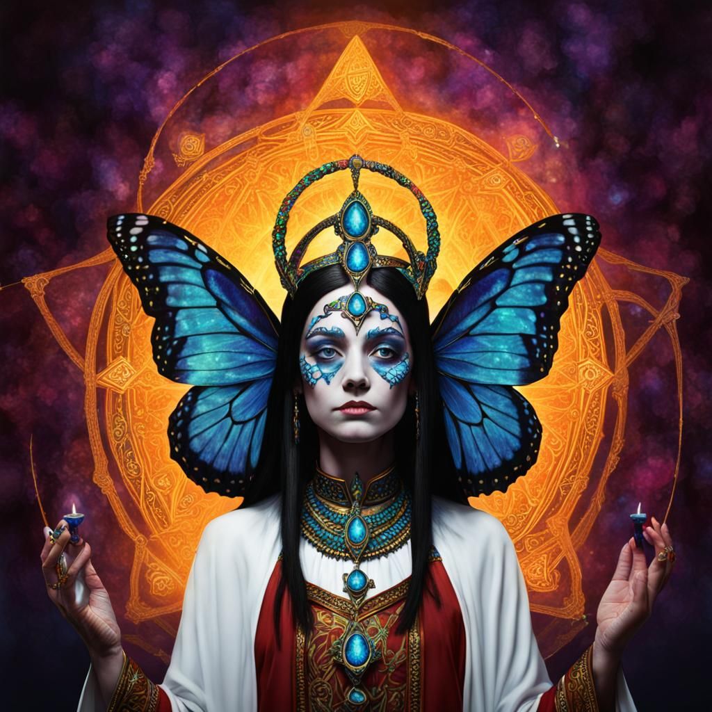 Butterfly Priestess - AI Generated Artwork - NightCafe Creator